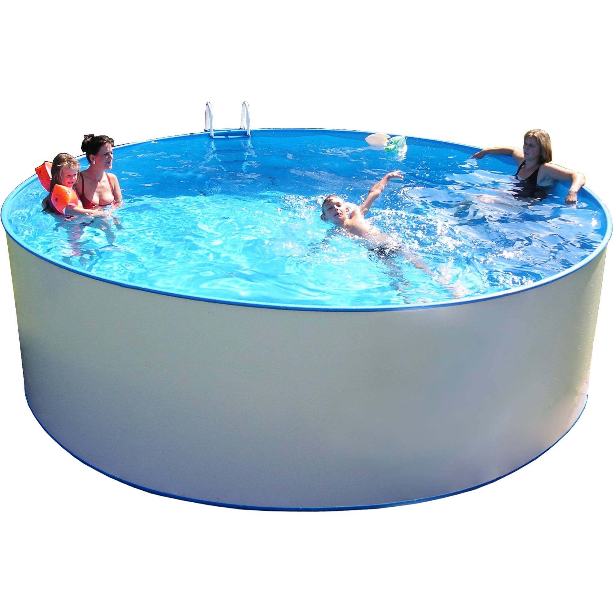 Stahlwandpool rund 90 cm Tiefe verschiedene Größen mit Skimmerstanzung ...